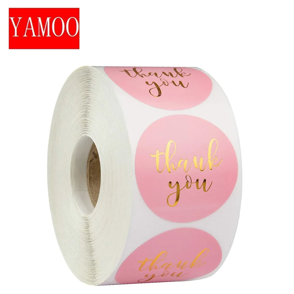 Pretty-Pink-Label-Paper-Each-Sticker-Sealed-Package-Christmas-Gift ...