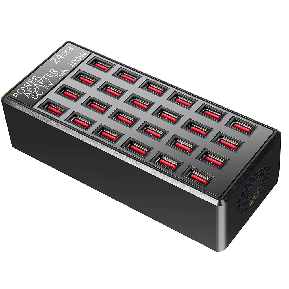 Cargador USB multipuerto, estación de carga rápida de 100W, multifuncional, para el hogar y la ...