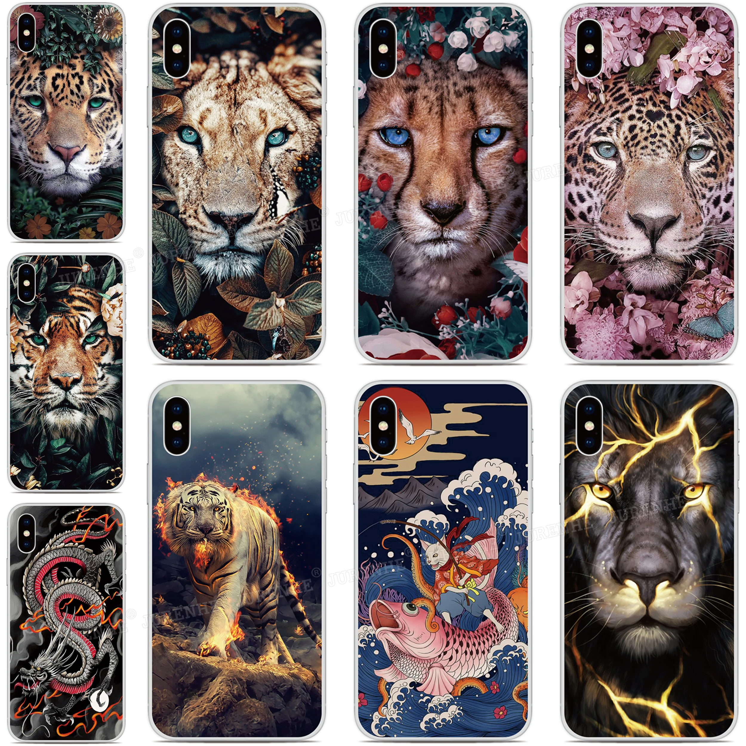 Capa de celular tiger dragon para umidigi bison, gt, a3x, a3s, a3, a5 ...