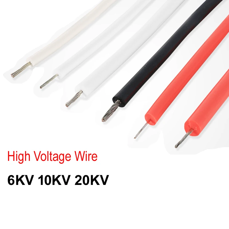 20m Tinned copper Wire UL3239 Silicone 6KV 10KV 20KV High Voltage Wire Cable 16awg 18awg 20AWG ...
