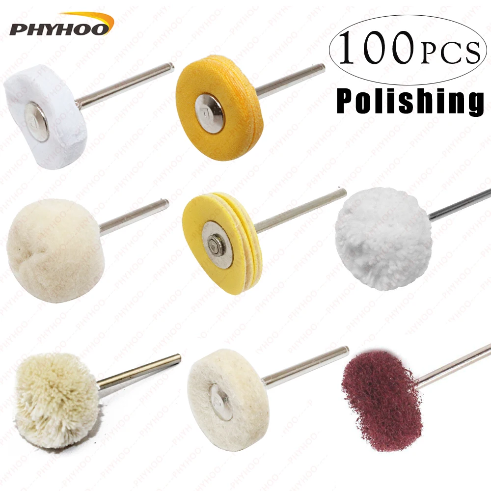 Polishing Wheel Fiber Wheel Cotton Wheel Wool Wheel Handle For Dremel ...