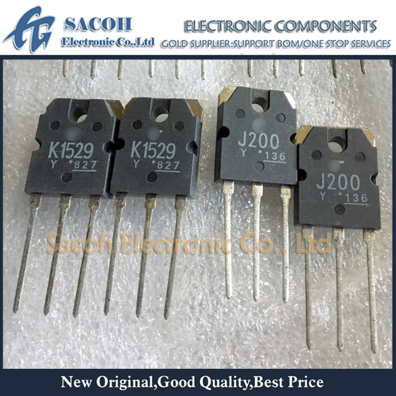 New-Original-1Pairs-2PCS-2SK1529-K1529-1529-2SJ200-J200-200-TO-3P-10A ...