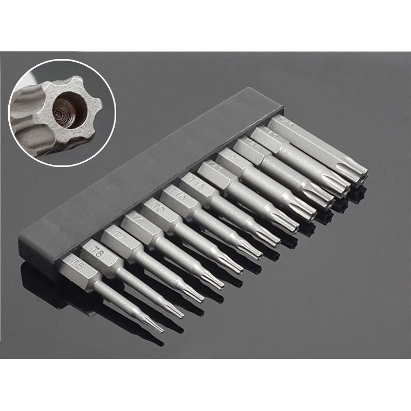 50/75/100/150mm Security Tamper Proof Magnetic Screwdriver Set Drill ...