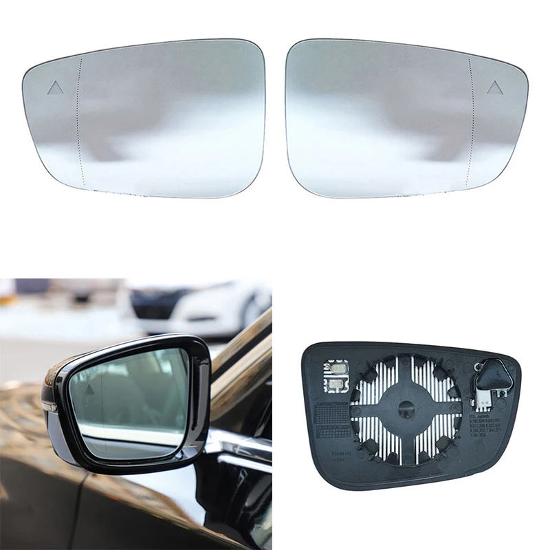 Left-Right-Heated-Blind-Spot-Warning-Wing-Rear-Mirror-Glass-For-BMW-3 ...