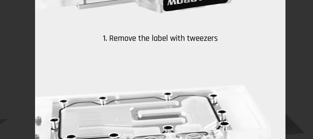 Barrowch FBQTS90-01, Digital Display Bridge For Barrow GPU Block, Vertical Dedicated 90 Degree ...