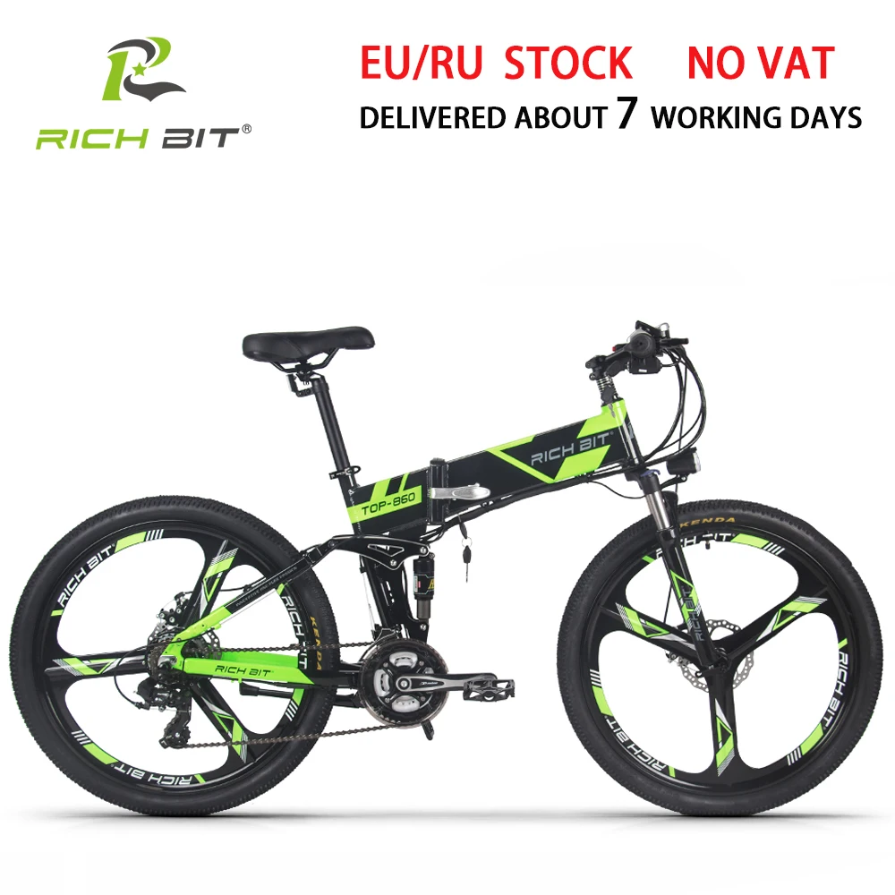 Richbit RT-860 260W Electric Bike 36V 12.8AH Lithium Battery Mountain ...