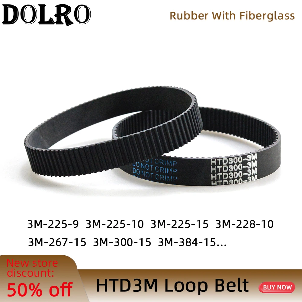 Closed-Loop-Timing-Belt-Transmission-Belts-HTD-3M-255-15-Perimeter-225 ...