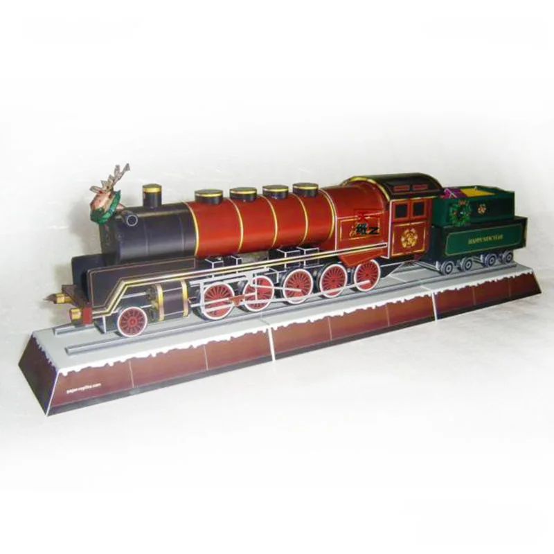 Christmas-Train-3D-Paper-Model-DIY-Educational-Students-Handicraft ...
