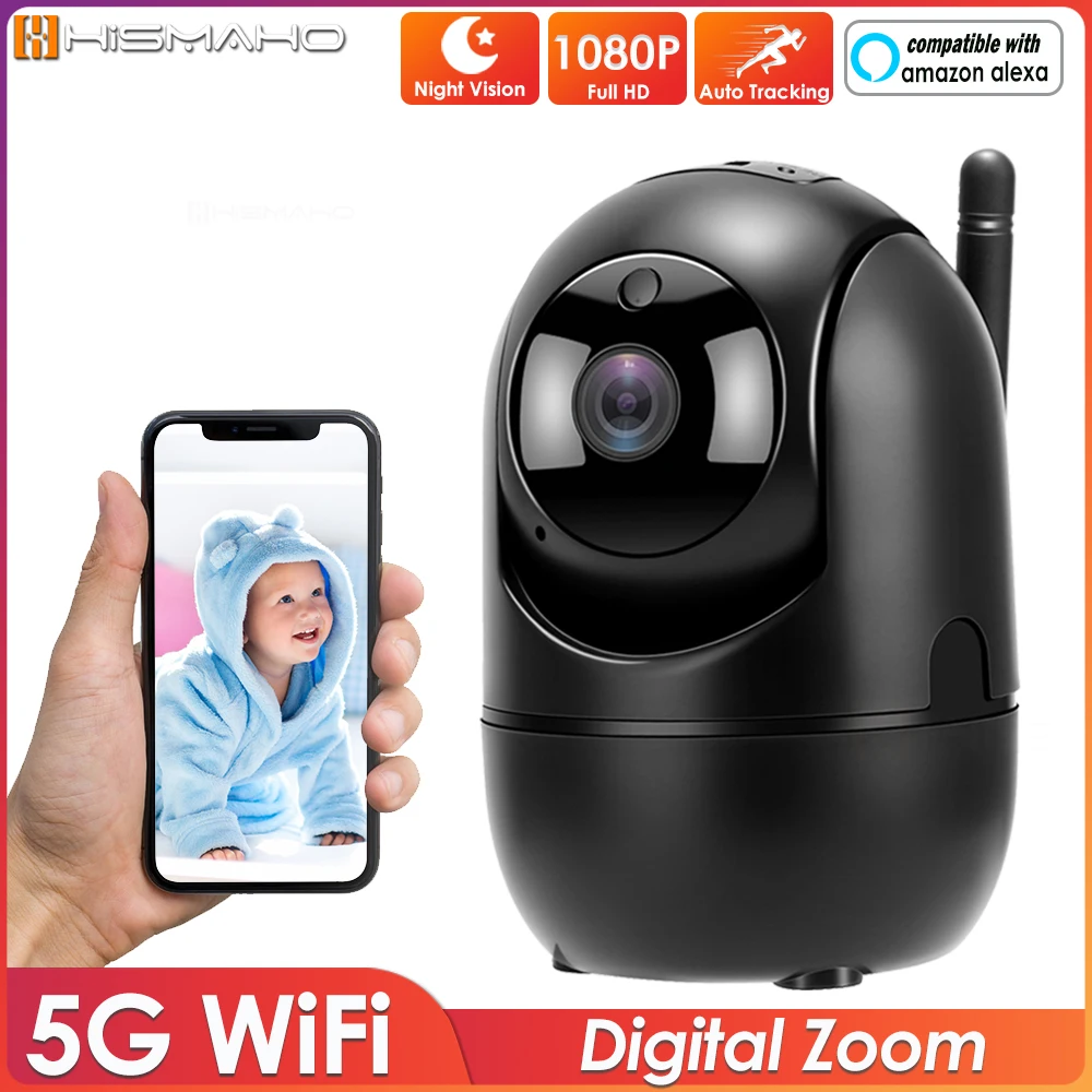 IP Camera 5G WiFi Baby Monitor 1080P Security Camera AI Tracking Video ...