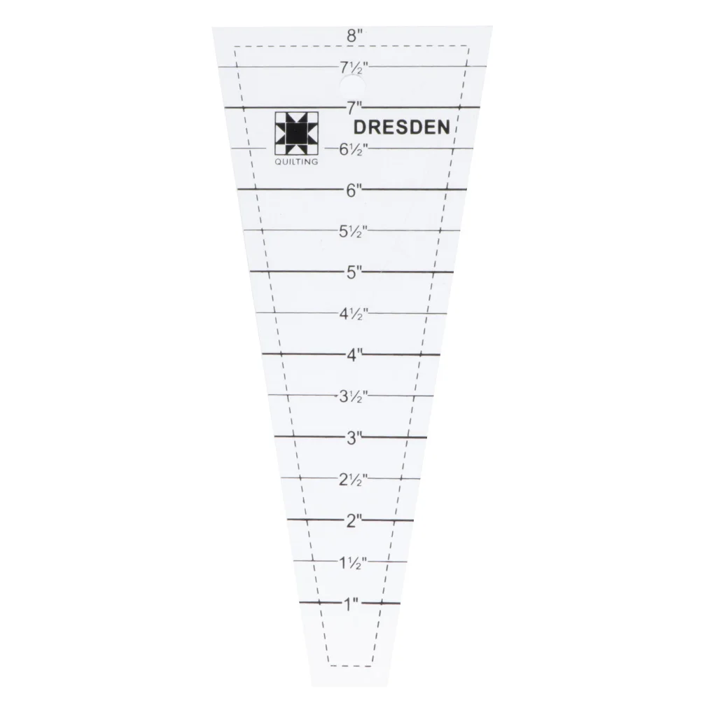 Multi function Clear Acrylic Dresden Template Ruler Patchwork Quilting ...