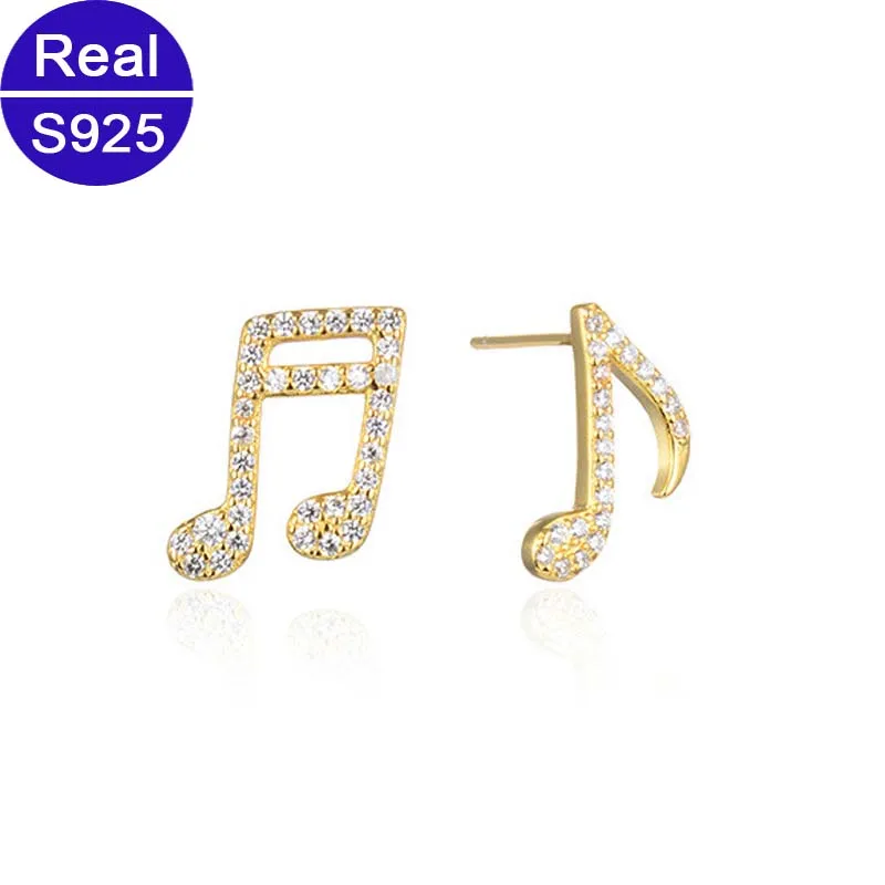 Red-Trees-Brand-Fashion-Trendy-Asymmetric-Small-Cute-Music-Note-Ear ...