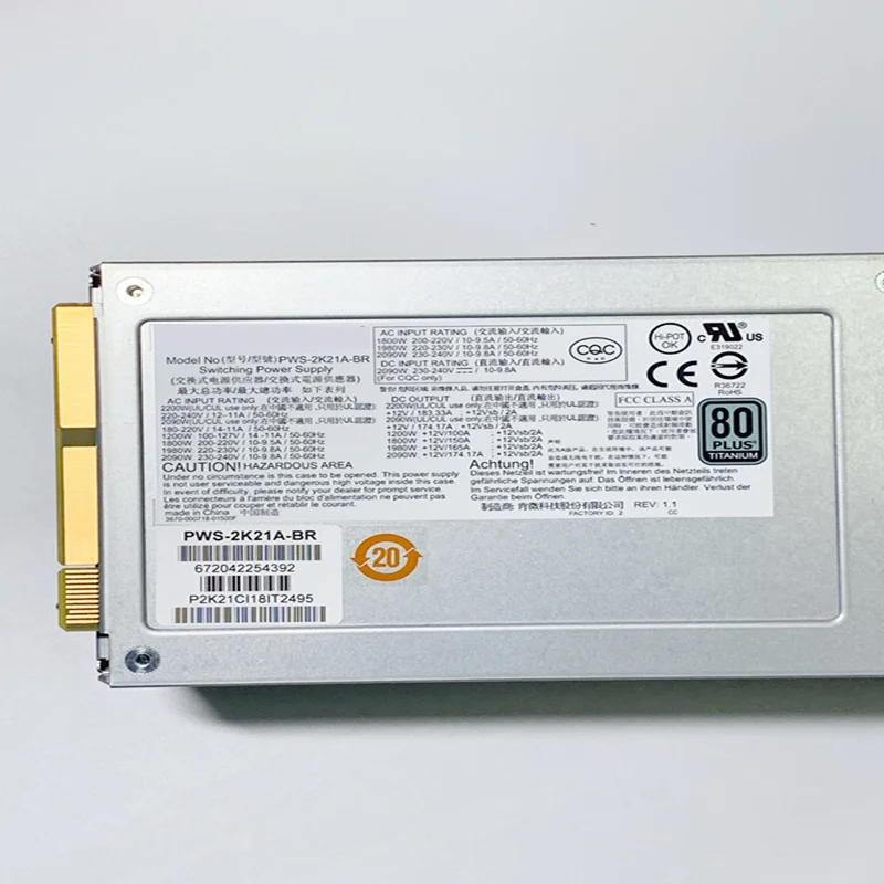 Original PSU For Supermicro 2200W Switching Power Supply PWS-2K21A-BR ...