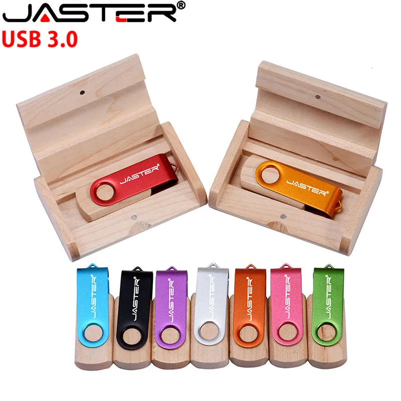 JASTER unidad Flash USB 3,0, pendrive de madera de arce y metal ...