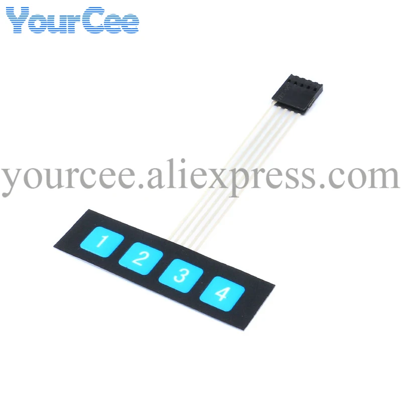 Business & Industrial 1x4 Key Matrix Membrane Switch Control Panel ...