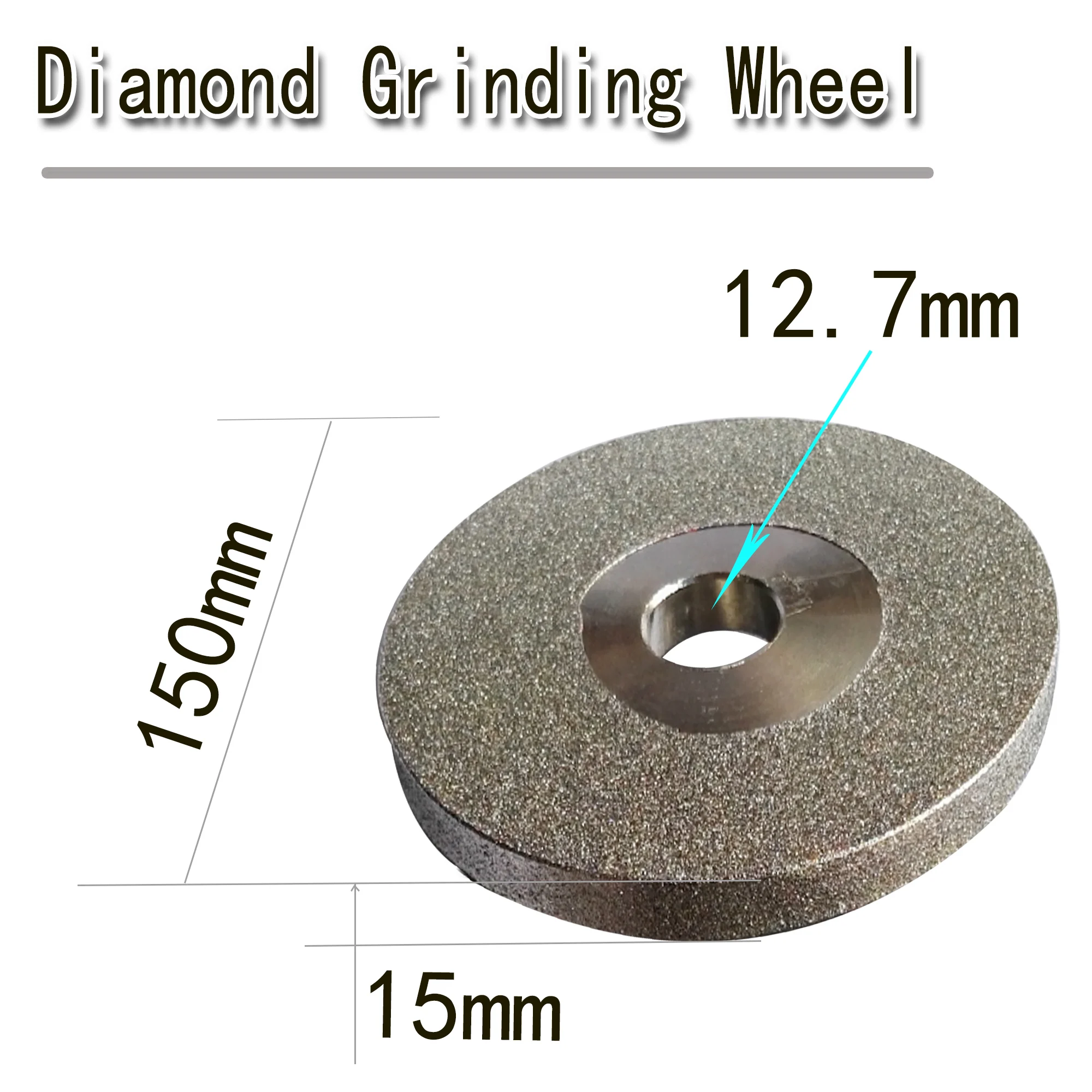 Diamond Grinding Wheel 6-inch 150mm& hole 12.7mm& 15mm thick Sharpening ...