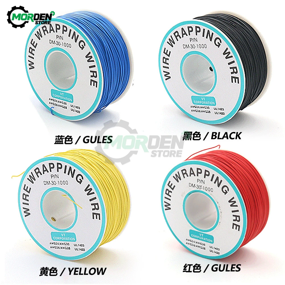 1-Roll-250M-30AWG-silicone-wire-PCB-Aviation-Cable-jumper-wire-Wrapping ...
