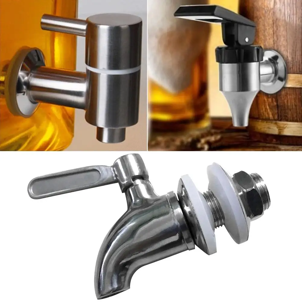 Stainless-Steel-Beverage-Drink-Water-Dispenser-Wine-Barrel-Faucet-Juice ...