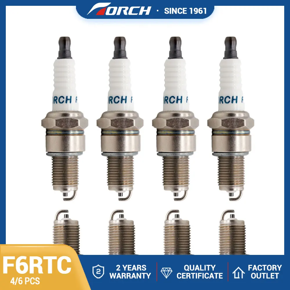 6pcs/4pcs TORCH Spark Plug F6RTC For Chevrolet Car Auto Automobiles ...