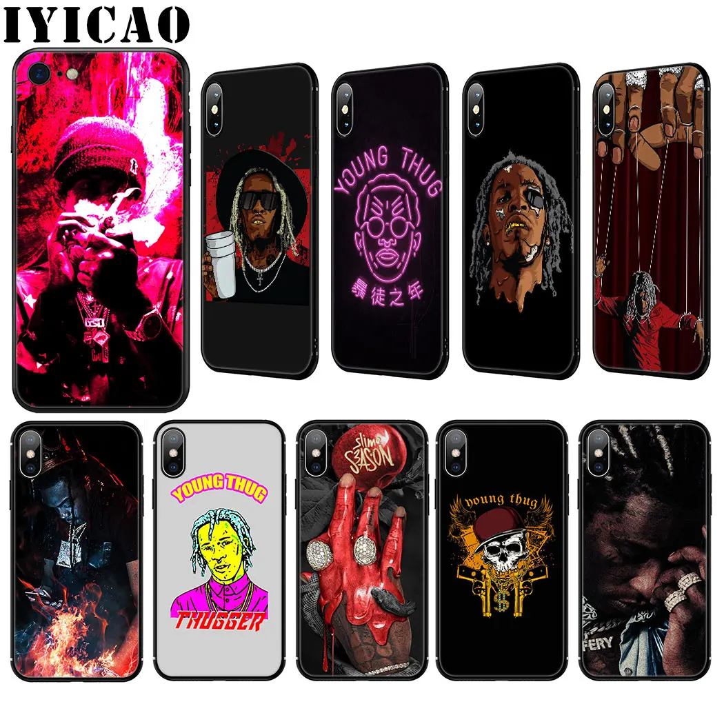 Rapper Young Thug Silicone Soft Case for iPhone 11 Pro Max XR X XS Max ...