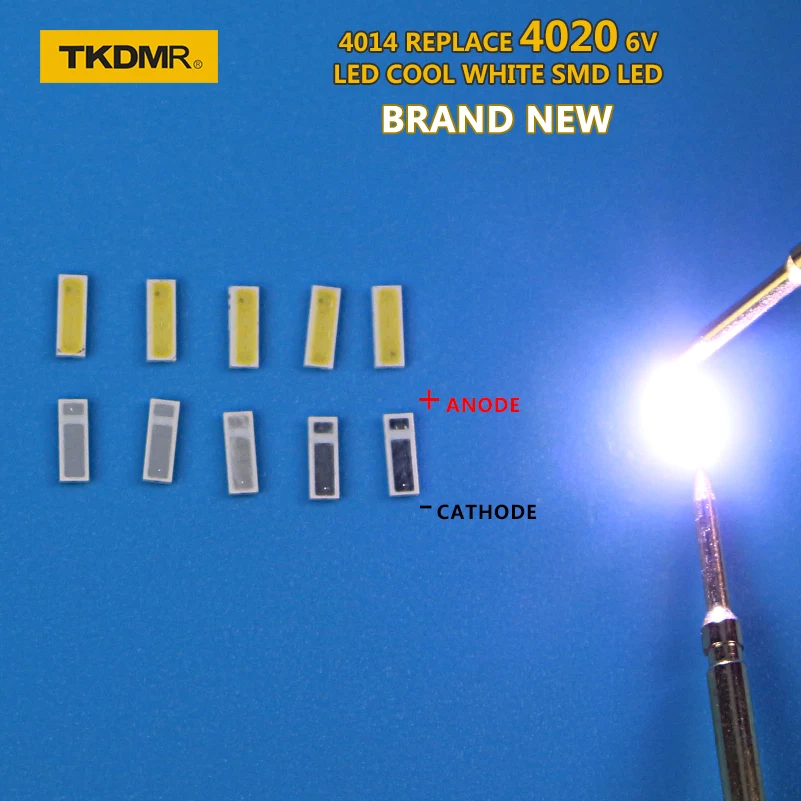 TKDMR 30PCS/Lot 4014 4020 SMD LED Perlen Kalten weiß 1W 6V 150mA Für TV ...