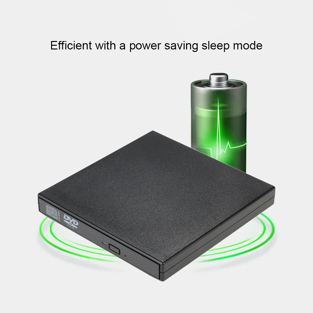Reproductor de DVD/CD RW externo delgado portátil USB 2,0, lector de ...