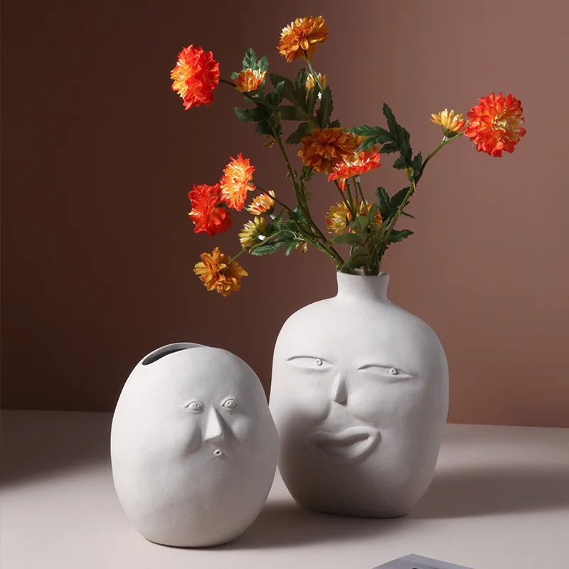 Home & Living Vases Modern ceramic vase Abstract design vase Hand ...