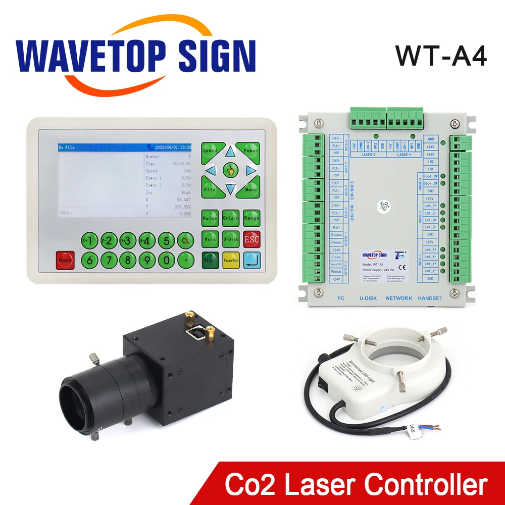 WaveTopSign WT A4 CCD CO2 레이저 컨트롤러 시스템 사용 로고 절단 및 마킹 포인트 절단 기계|CNC 컨트롤러 ...