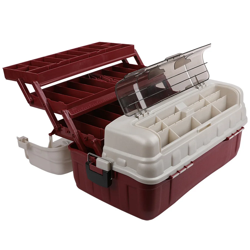 Portable 46*27*20cm Big Fishing Tackle Box High Quality TPE Handle 5 ...