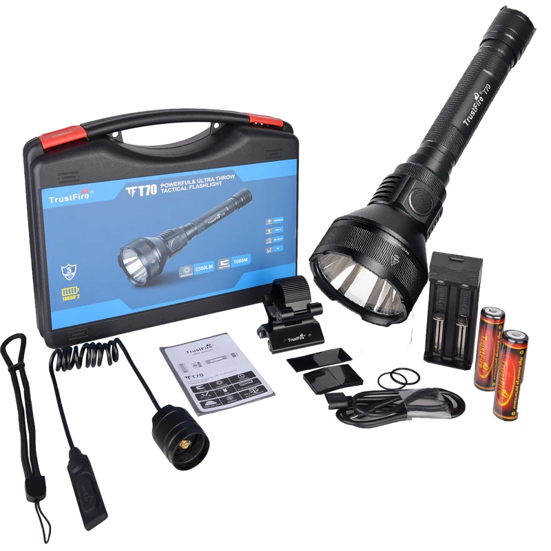 High-Power-Tactical-Led-Flashlights-For-Hunting-Trustfire-T70-1km ...