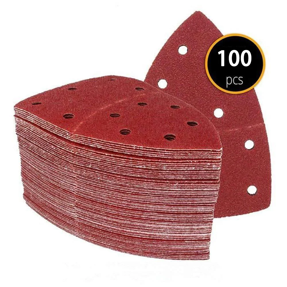 100 Pcs Separable Sanding Sheets Triangular Sandpaper 105 x 150 mm 11 ...