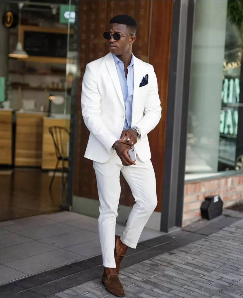 White Groom Suits