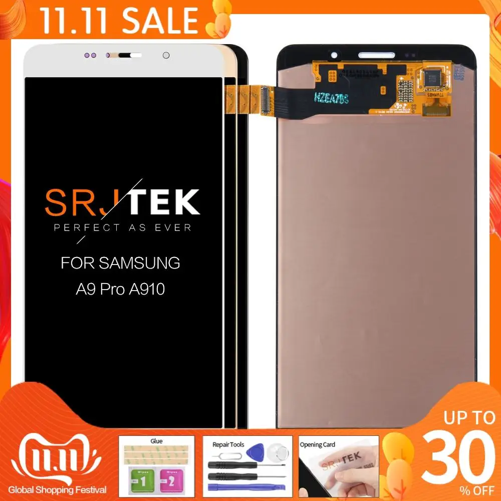 삼성 갤럭시 A9 LCD 스크린 터치 디지타이저 2016 A9 Pro A910 A9100 디스플레이 교체 용 6 "AMOLED/OLED/IPS 디스플레이|amoled ...