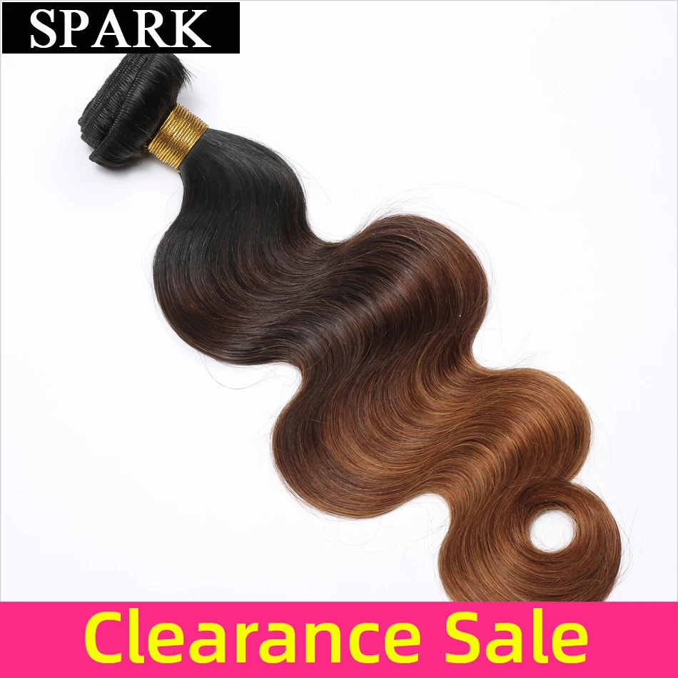 Spark Hair Ombre Brazilian Body Wave Hair 1/3/4 Bundles 100% Human Hair ...