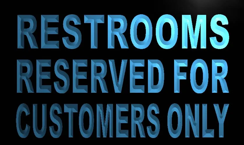 Restrooms Reserved For Customers Only Led Neon Light Sign|Plaques ...