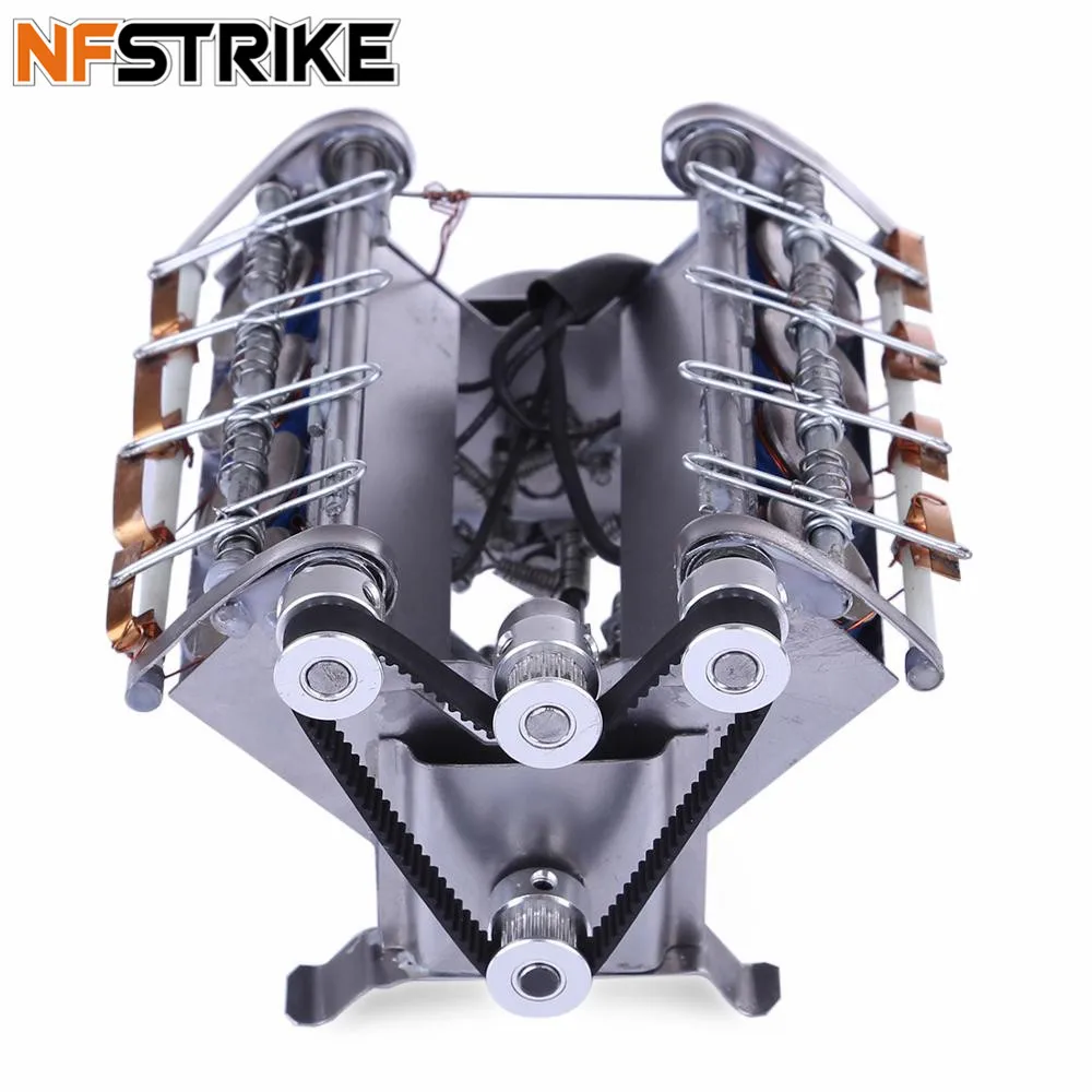 V8 High Speed Engine Model Electromagnetic 8-Cylinder Car Engine ...