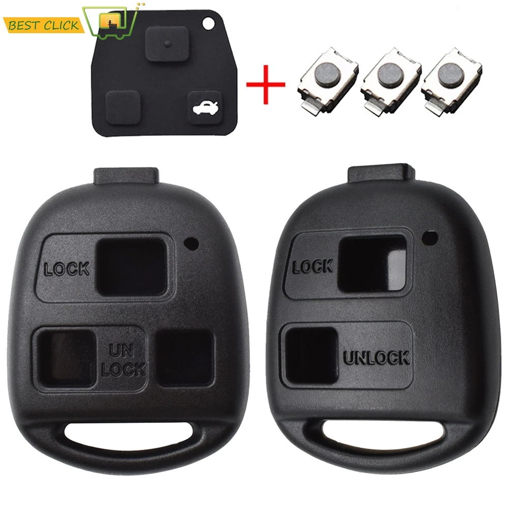 2 3 Button Switch Remote Car Key Shell Case Cover Pad For Toyota Rav4 ...