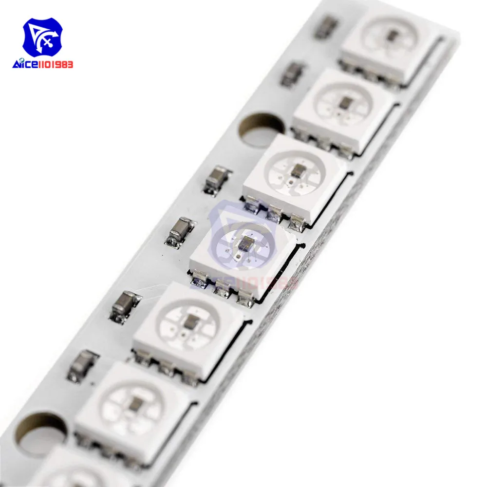 diymore WS2812 5050 RGB 8 LEDs Light Strip Driver Board 8 Channel Built ...
