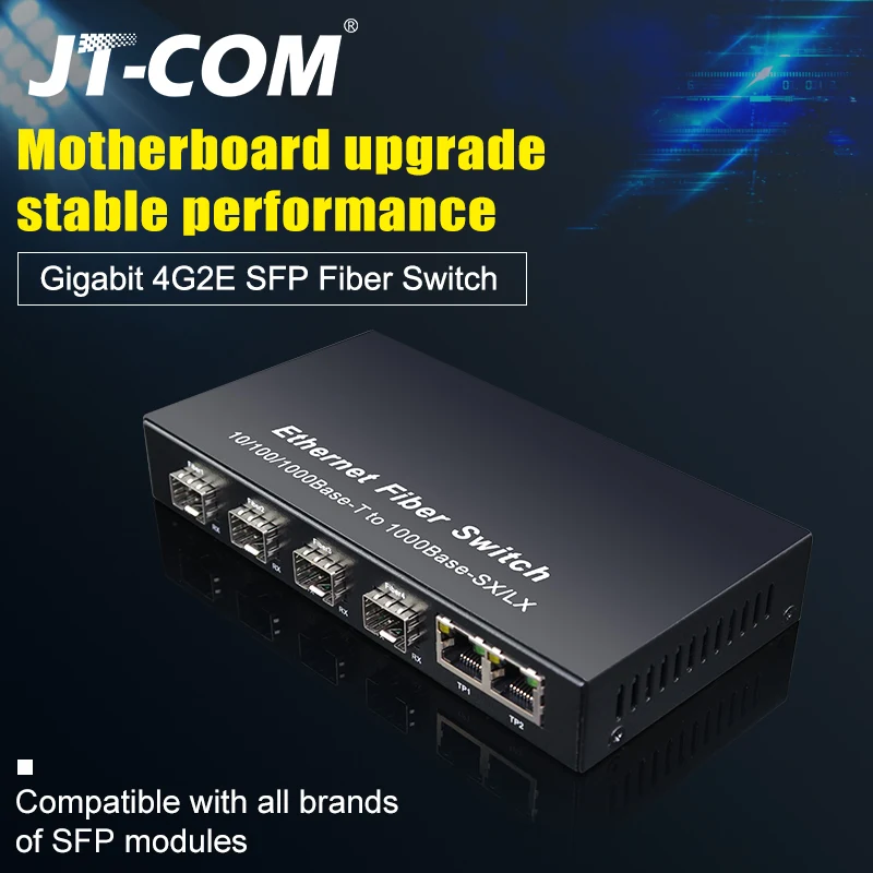 Gigabit Ethernet Switch SFP Fibre Switch 10/100 / 1000Mbps Fibre Optic ...