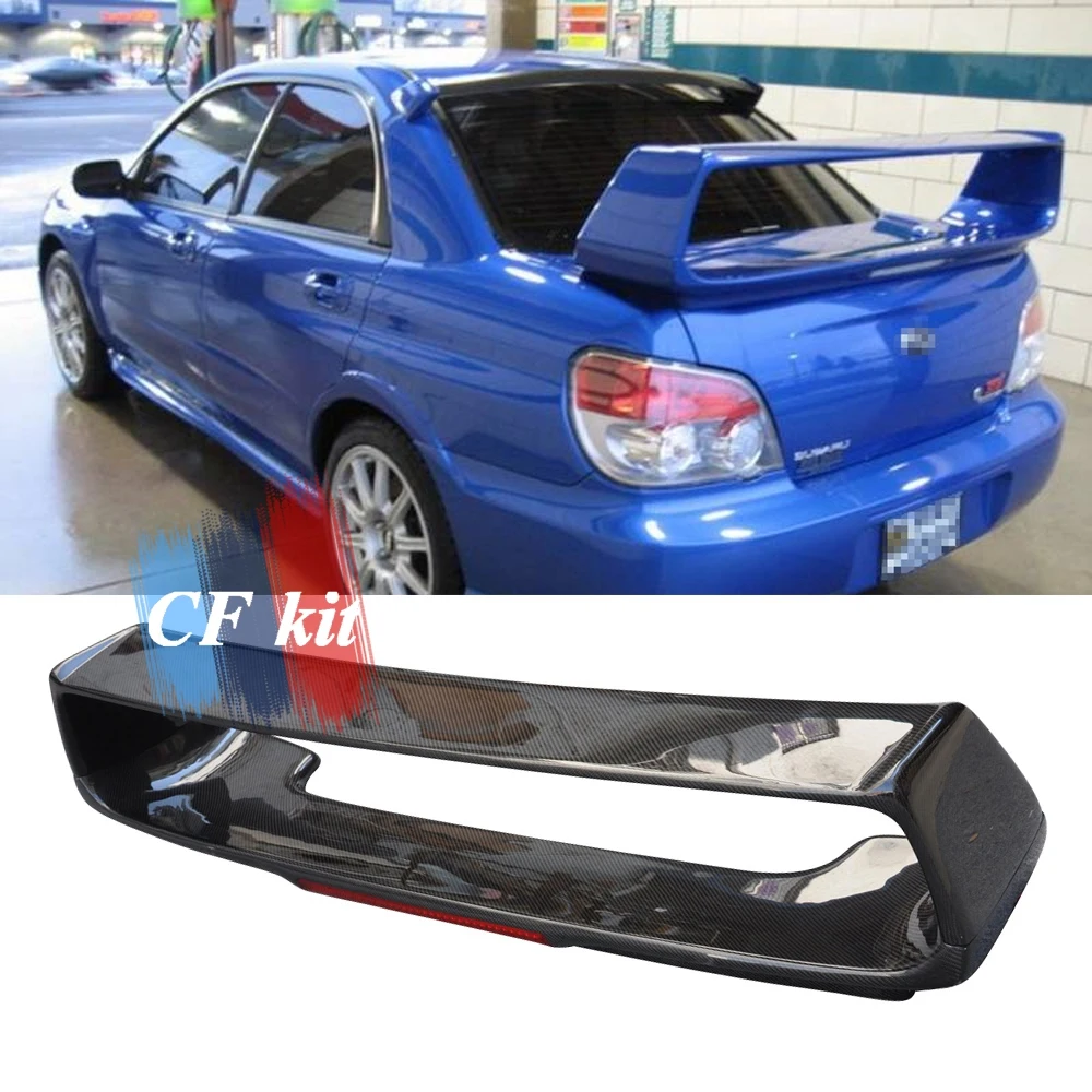 Carbon-Fiber-Rear-Trunk-Spoiler-GT-Wing-With-LED-Lamp-For-Subaru ...