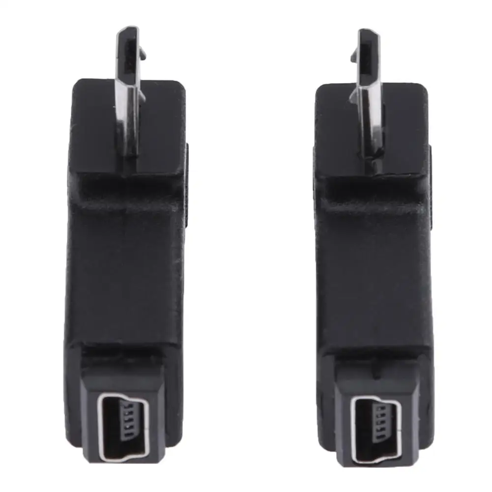 2pcs 90 Degree Mini USB Female to Micro USB Male Adapter Connector ...