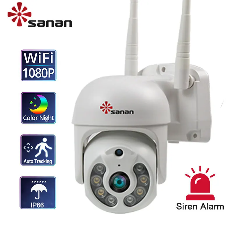 SANAN-1080P-Auto-Tracking-IP-Camera-PTZ-WiFi-Outdoor-Full-Color-Night ...