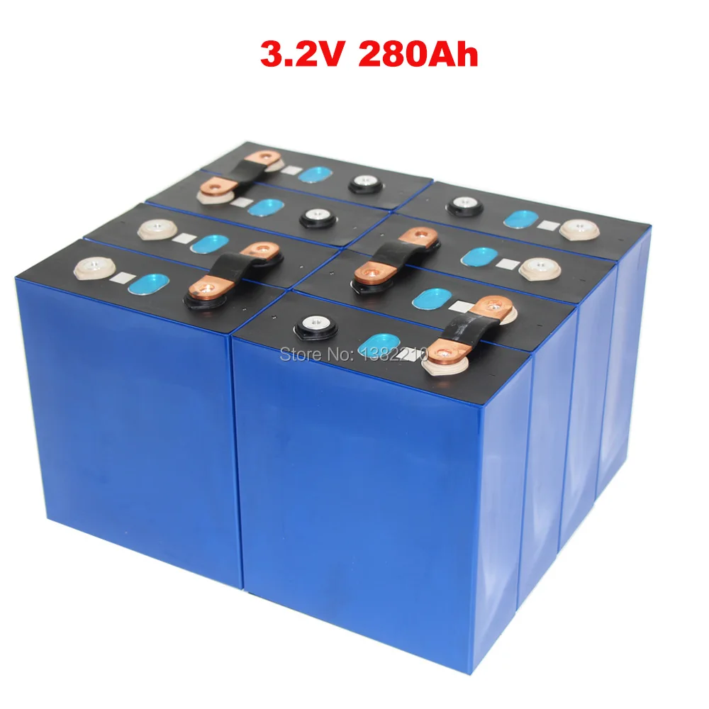 8PCS-Lot-LiFePO4-3-2V-280Ah-Lithium-Iron-Phosphate-Cells-for-24V-280Ah ...