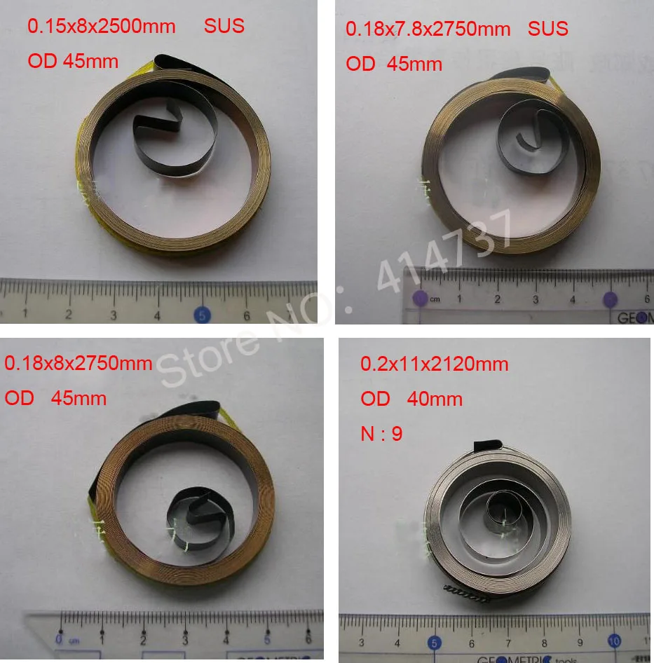 Spiral Flat Wire Coil Spring Constant Force Springs Small Spiral Style ...