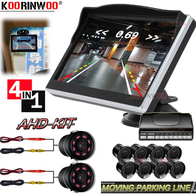 Koorinwoo 360 Degree Moving Line Parktronic Car Monitor Car Parking ...