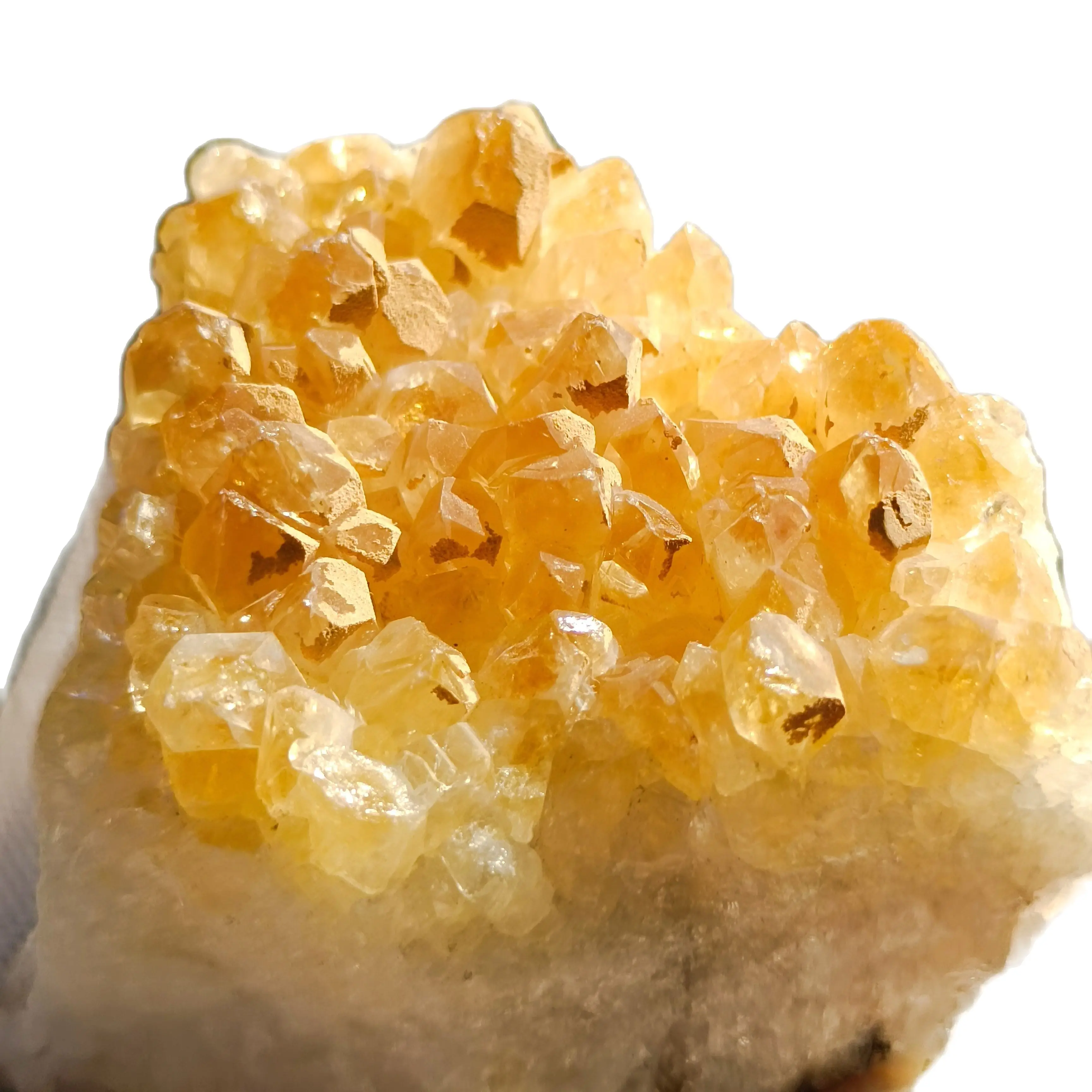 1pc Natural Raw Citrine Quartz Geode Yellow Crystal Cluster Healing ...