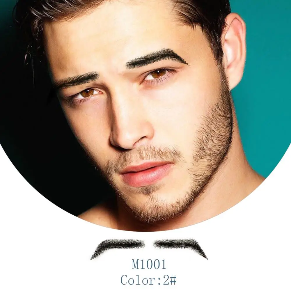 100% Human Hair Male Fake Eyebrows - Queerks™