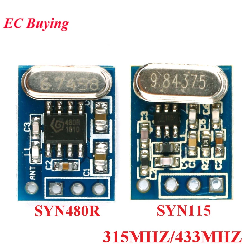 315mhz 433mhz Wireless Receiver Transmitter Module Syn115 Syn480r Ask/ook 4.897 6.7458 9.84375 ...
