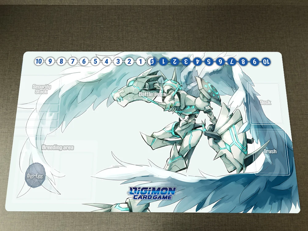 Anime DTCG Playmat Digimon Omegamon 트레이딩 카드 게임 TCG CCG 매트 패드 (마우스 패드 및 ...