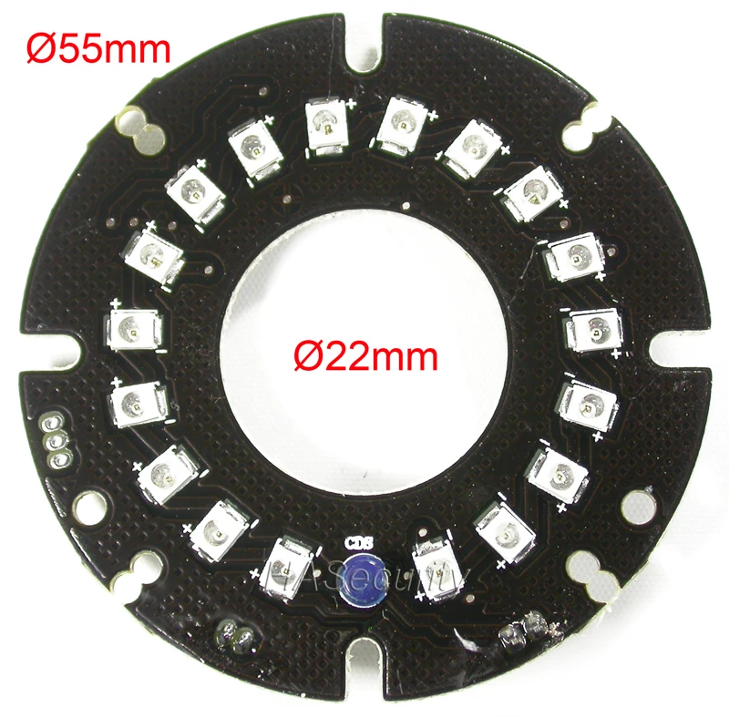 Pure Infrared 18x IR LED board for CCTV cameras night vision (outer ...