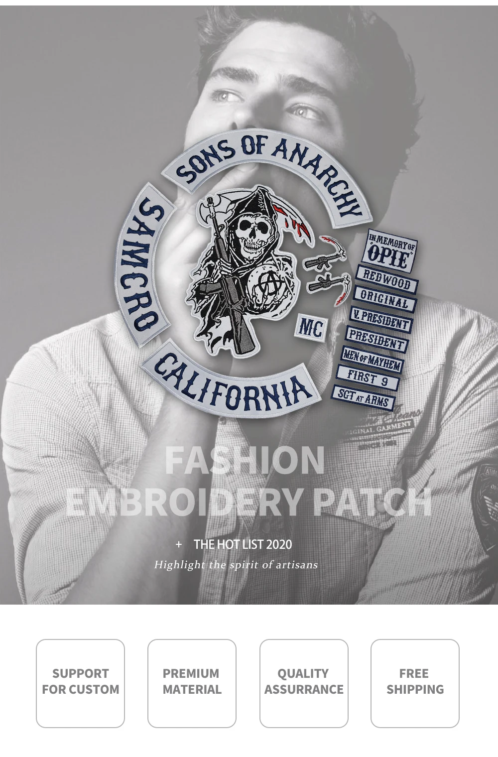 Sons Of Anarchy Patches Opie